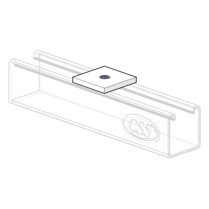 FB100/M10 Square Plate Washer - CSS Support Systems